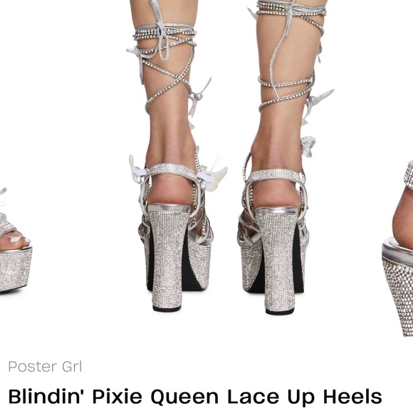 POSTER GIRL | Shoes | Blindin Pixie Queen Lace Up Heels | Poshmark